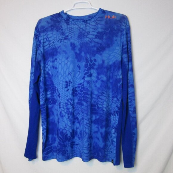Huk | Shirts | Huk Fishing Long Sleeve Shirt Mens Large Blue ...